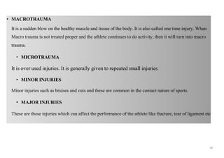 Introduction to Sports Injuries by- Dr. Anjali Rai | PPTX