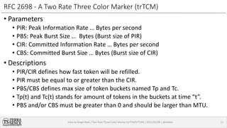 Intro to Single / Two Rate Three Color Marker (srTCM / trTCM) | PDF