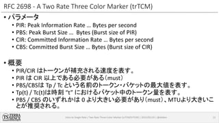 入門：Single / Two Rate Three Color Marker (srTCM / trTCM) | PDF