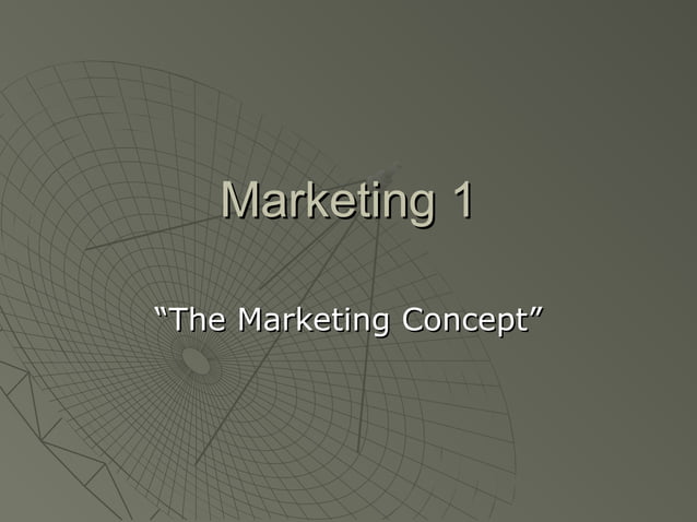 Intro the marketing concept slides | PPT