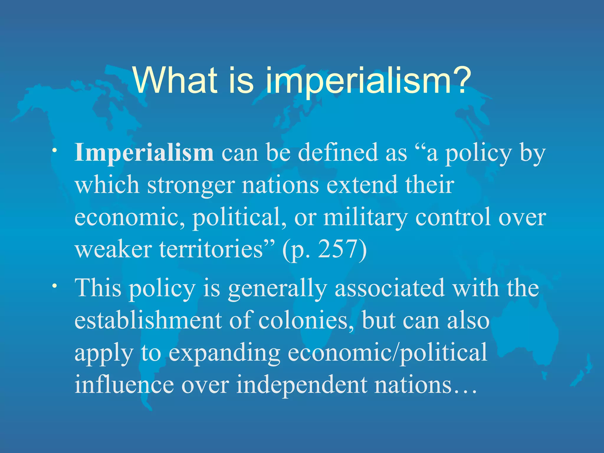 Intro To American Imperialism | PPT