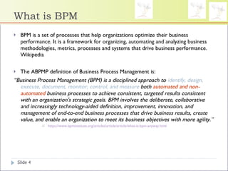 Introduction to BPM, Business Process Management, BPM | PPT