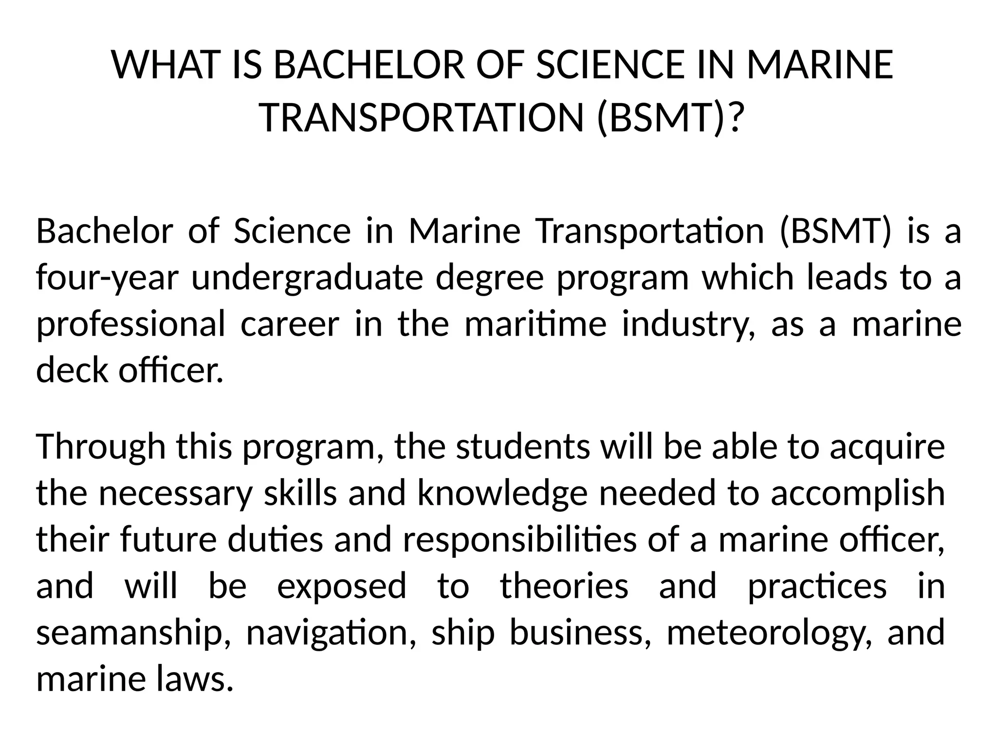 Introduction to Maritime Transportations | PPTX