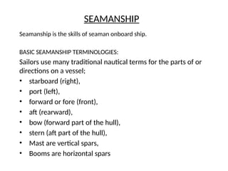 Introduction to Maritime Transportations | PPTX