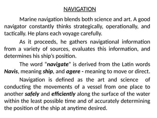 Introduction to Maritime Transportations | PPTX