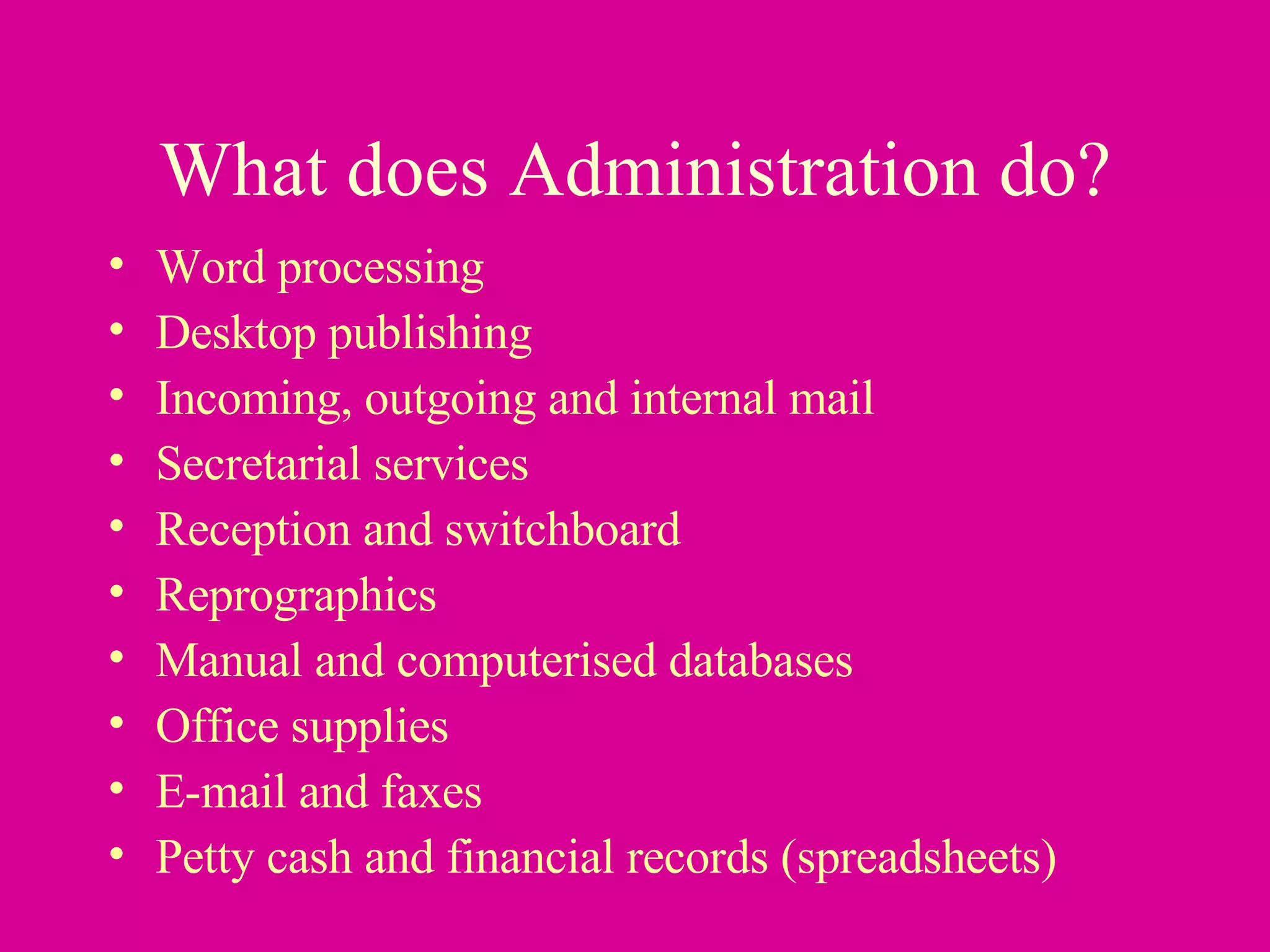 Intro To Bus Org Key Functions Of Departments | PPT