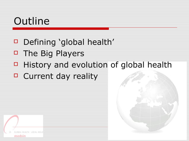 Intro to Global Health | PPT | Non-Profit Organizations | Industries