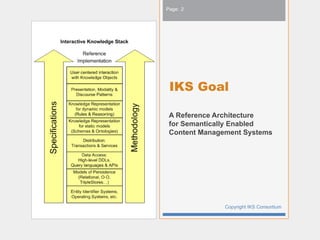 Introduction to the IKS 7.0 Technology Stack | PDF