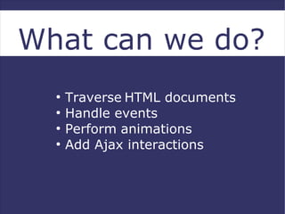 Intro To Jquery | PPT