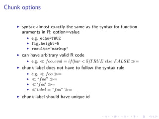 Introduction to knitr - May Sheffield R Users group | PPT