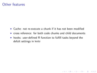 Introduction to knitr - May Sheffield R Users group | PPT