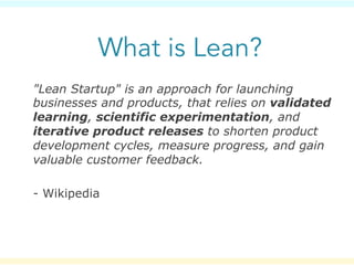An Intro to Lean Startup | PDF