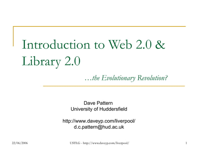 intro to library 2.0 | PPT