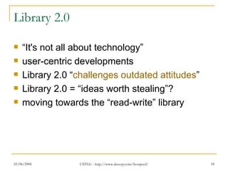 intro to library 2.0 | PPT