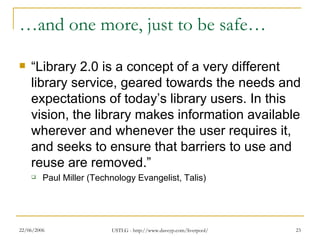 intro to library 2.0 | PPT