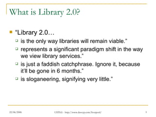 intro to library 2.0 | PPT