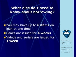 Intro To WITT Library 2008 | PPT | Education