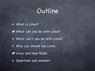 Intro to Linux (for Ham Radio Operators) | PPT