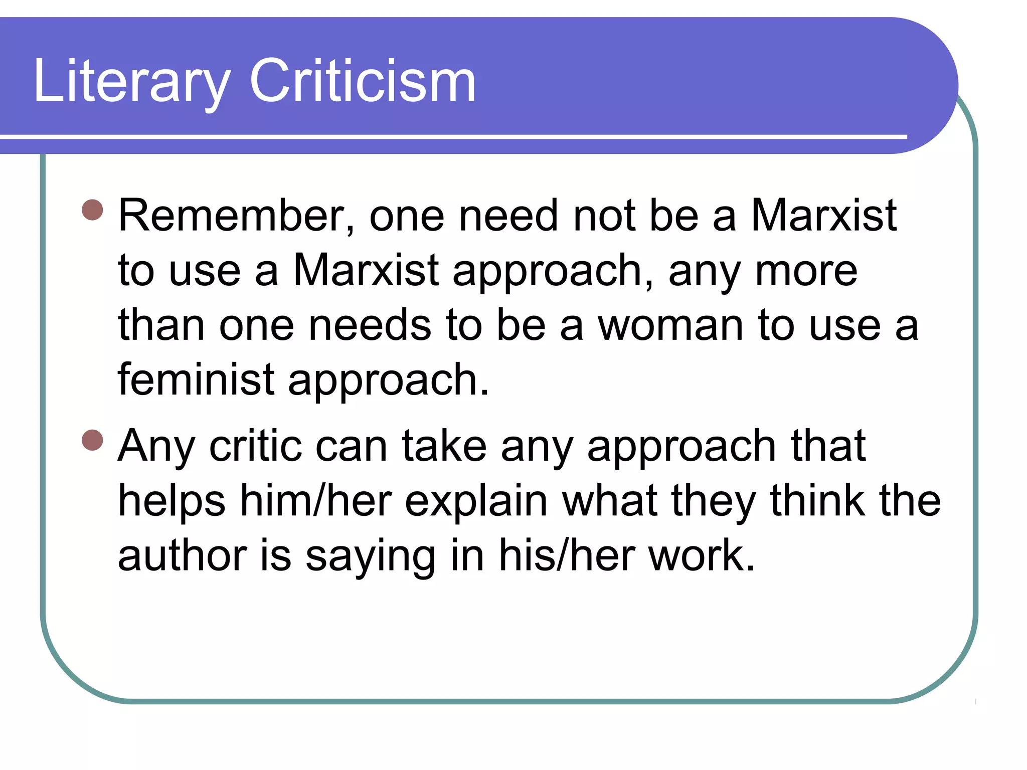 Intro to-literary-criticism | PPT
