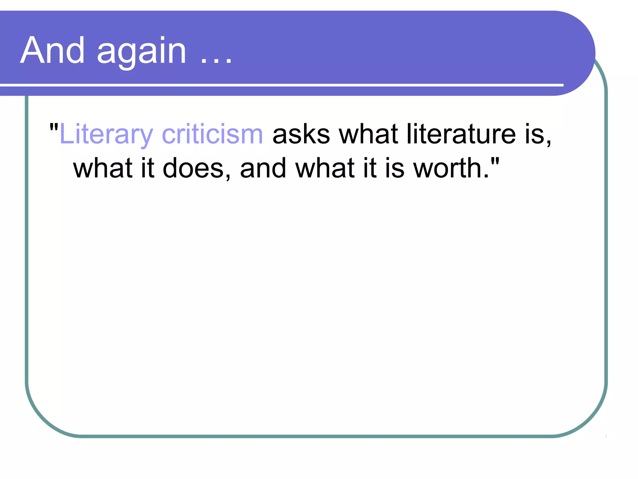 Intro to-literary-criticism | PPT