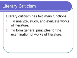 Intro to-literary-criticism | PPT