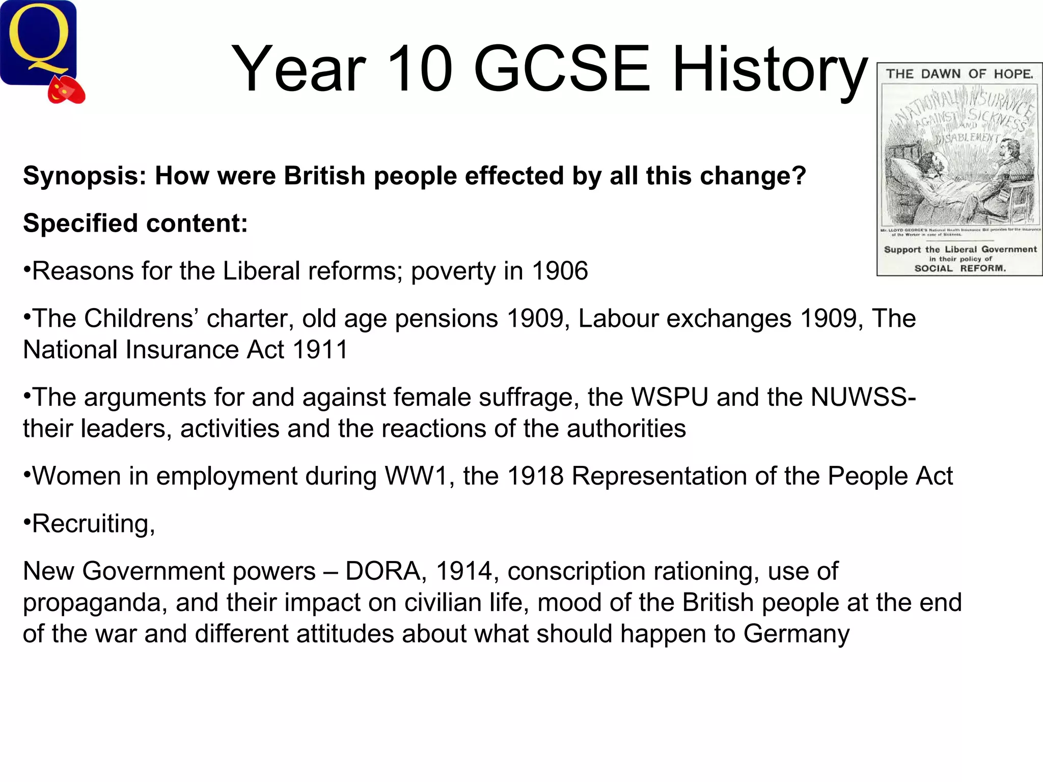 Intro to Modern World GCSE | PPT