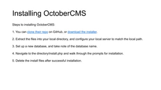 Intro to OctoberCMS | PPT