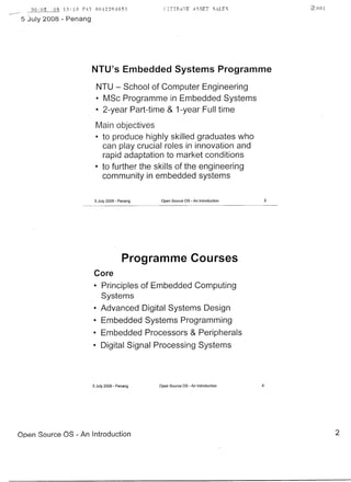 Introduction To Open Source Embedded OS | PPT