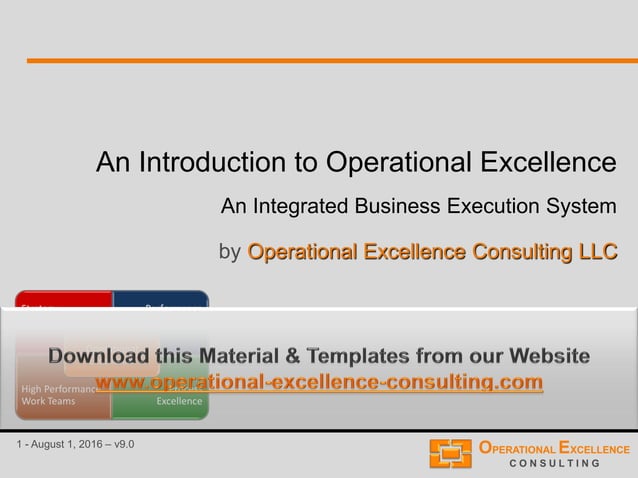How to achieve Operational Excellence? | PDF