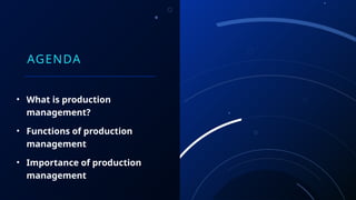 INTRODUCTION TO PRODUCTION MANAGEMENT PowerPoint | PPT