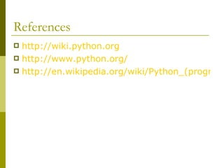 Intro to Python | PPT