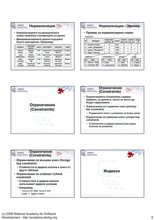 Intro To RDBMS And SQL Server 2005 - Svetlin Nakov | PDF | Databases | Computer Software and ...