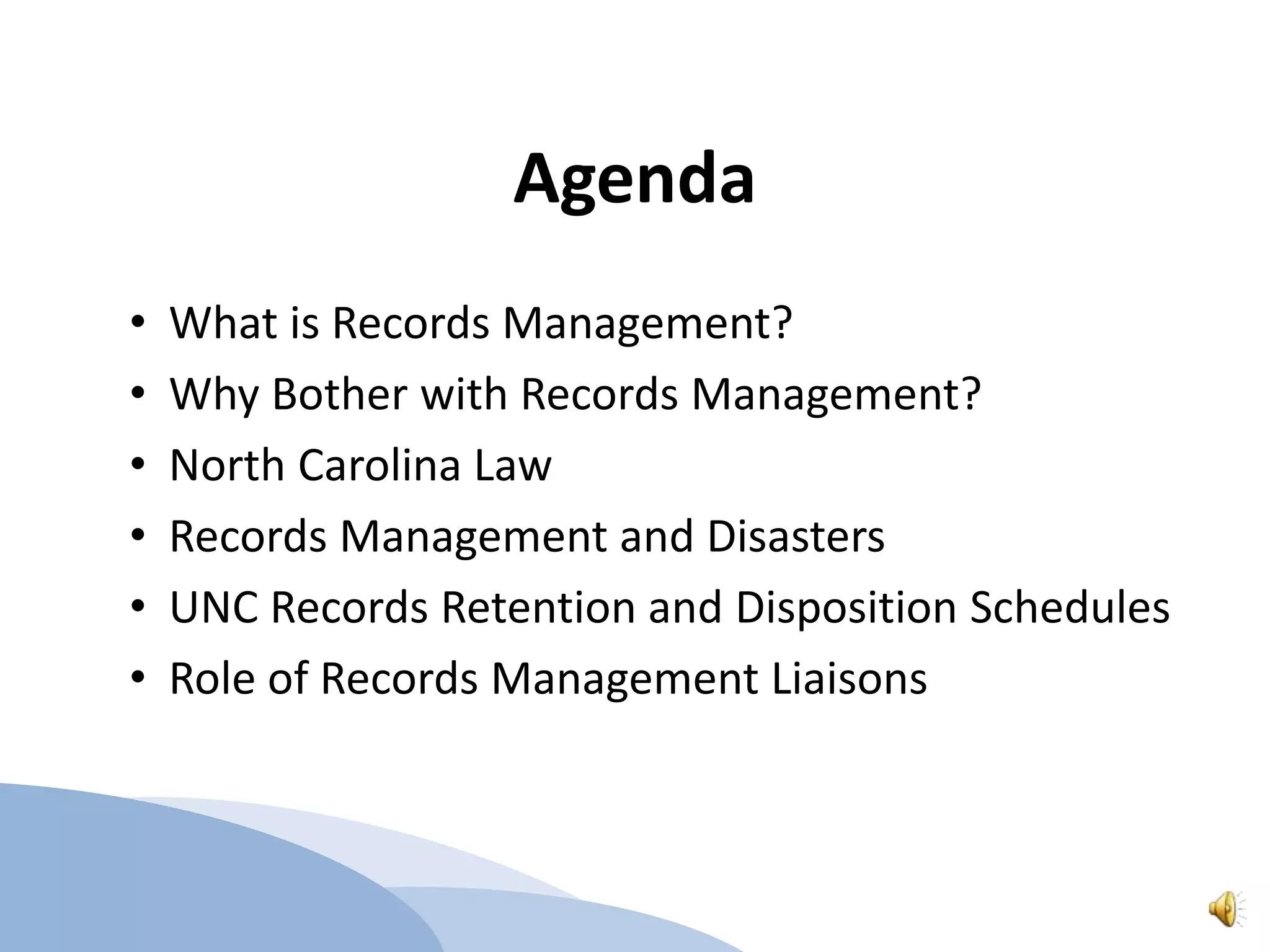 Introduction to Records Management @ UNC-Chapel Hill | PPTX