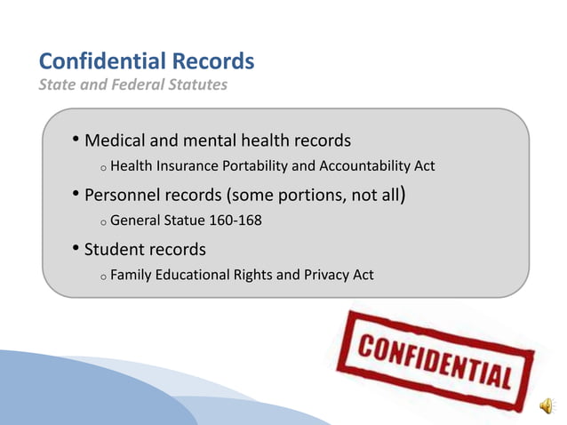 Introduction to Records Management @ UNC-Chapel Hill | PPTX | Law