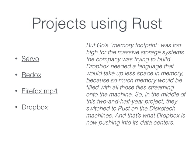 Introduction to rust: a low-level language with high-level abstractions ...