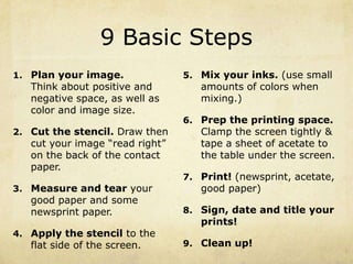 Intro to Screenprinting | PPTX