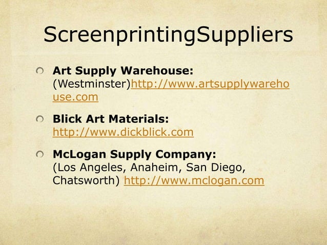 Intro to Screenprinting | PPTX