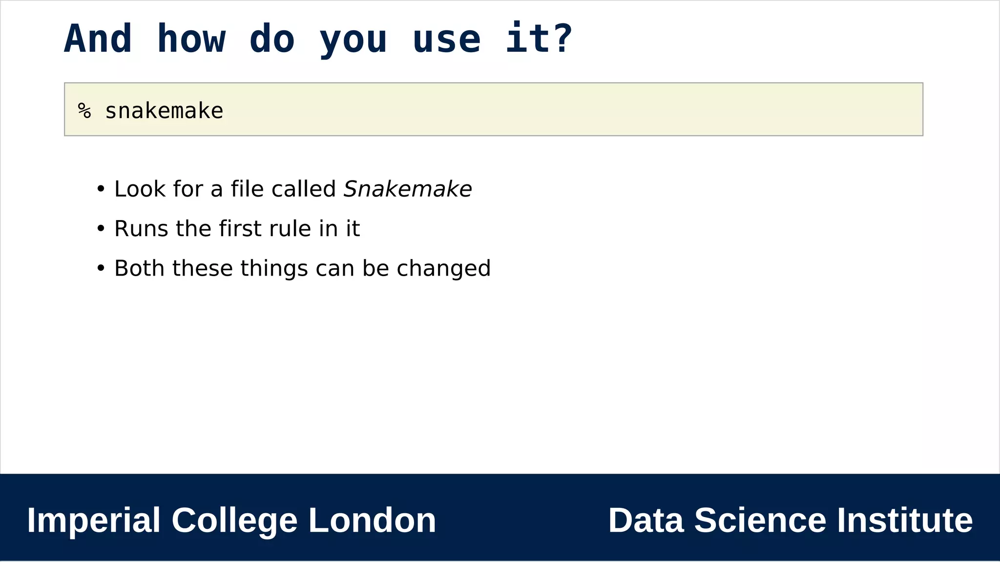 Introduction to Snakemake | PDF