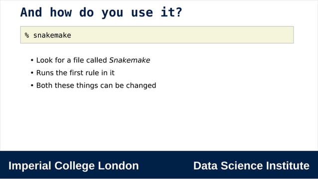 Introduction to Snakemake | PDF
