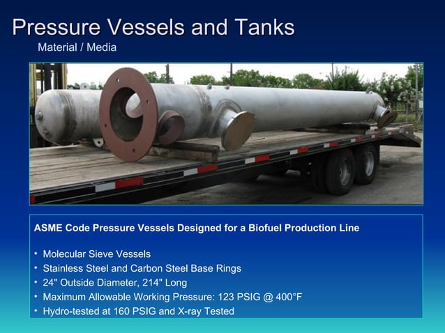 ASME Vessels, Pig Launchers, Strainers and More from Sweco Fab | PPT
