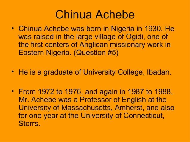 Intro To Things Fall Apart | PPT