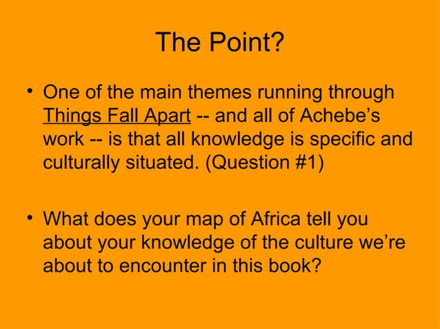 Intro To Things Fall Apart | PPT