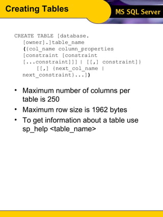 Intro To TSQL - Unit 5 | PPT