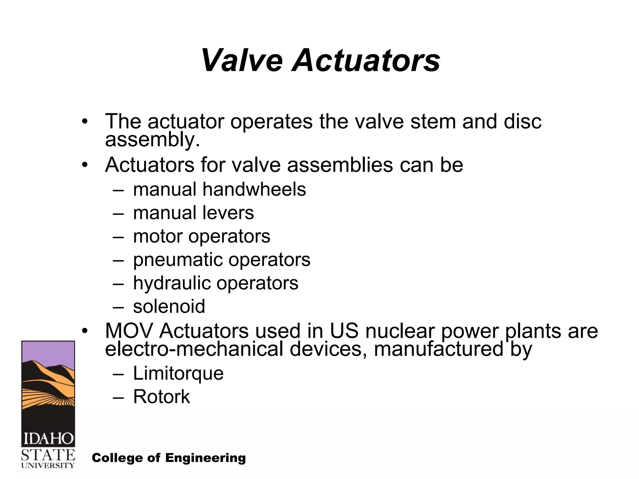 NRC Course on Motor Operated Valves and Limitorque | PDF