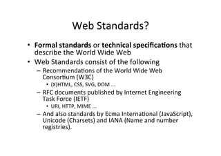 Intro to Web Standards | PDF
