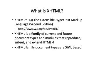 XHTML | PPT