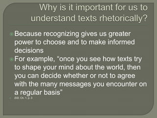 Intro. To Rhetoric Presentation | PPTX