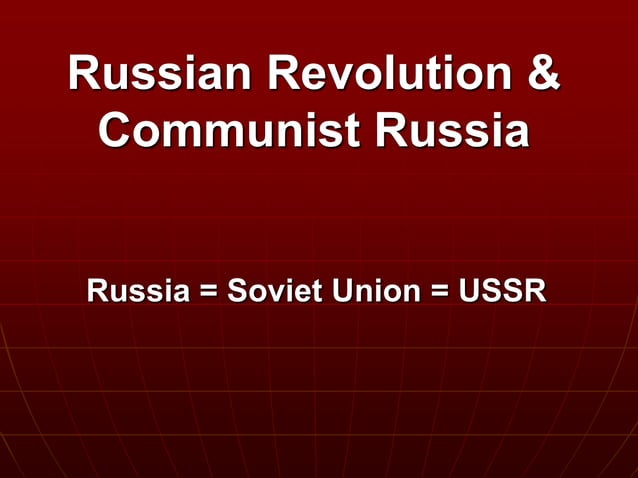 Intro ussr communist 2012 | PPT