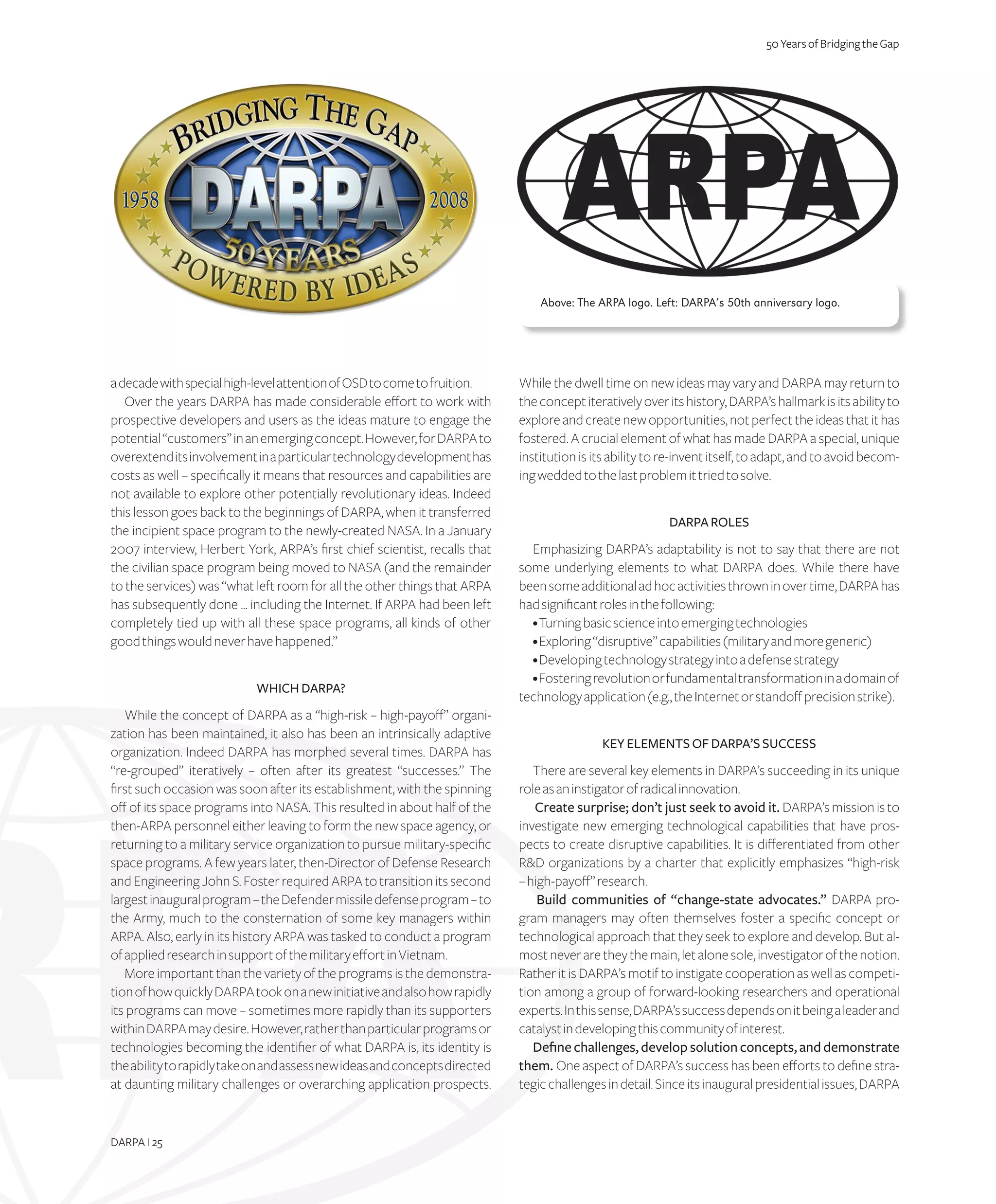 DARPA 50 YEARS | PDF