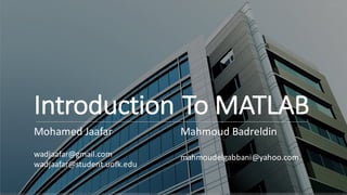 Introduction to MATLAB 1 | PDF